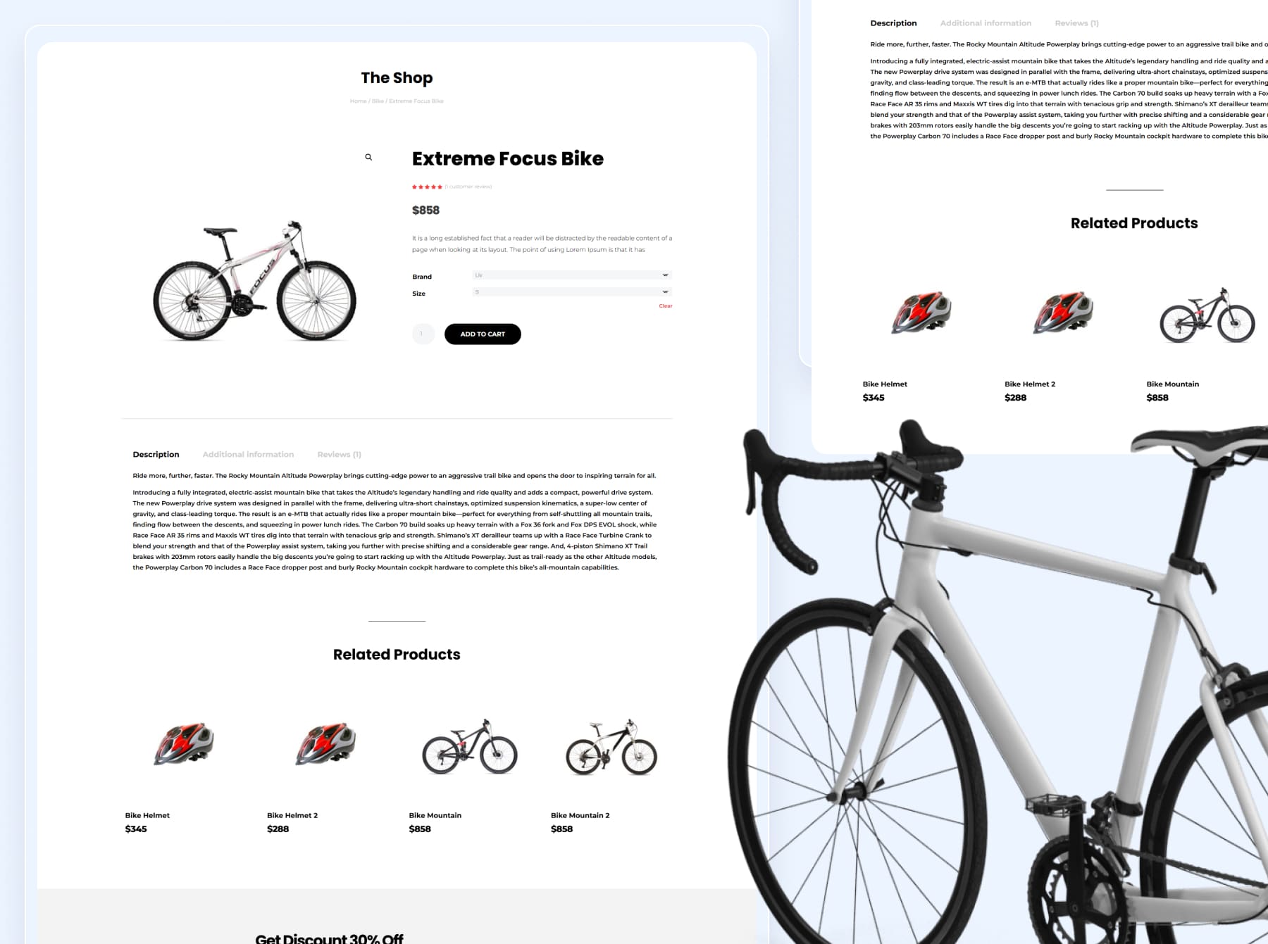 Divi Template for Bike Shops - UXDivi Templates