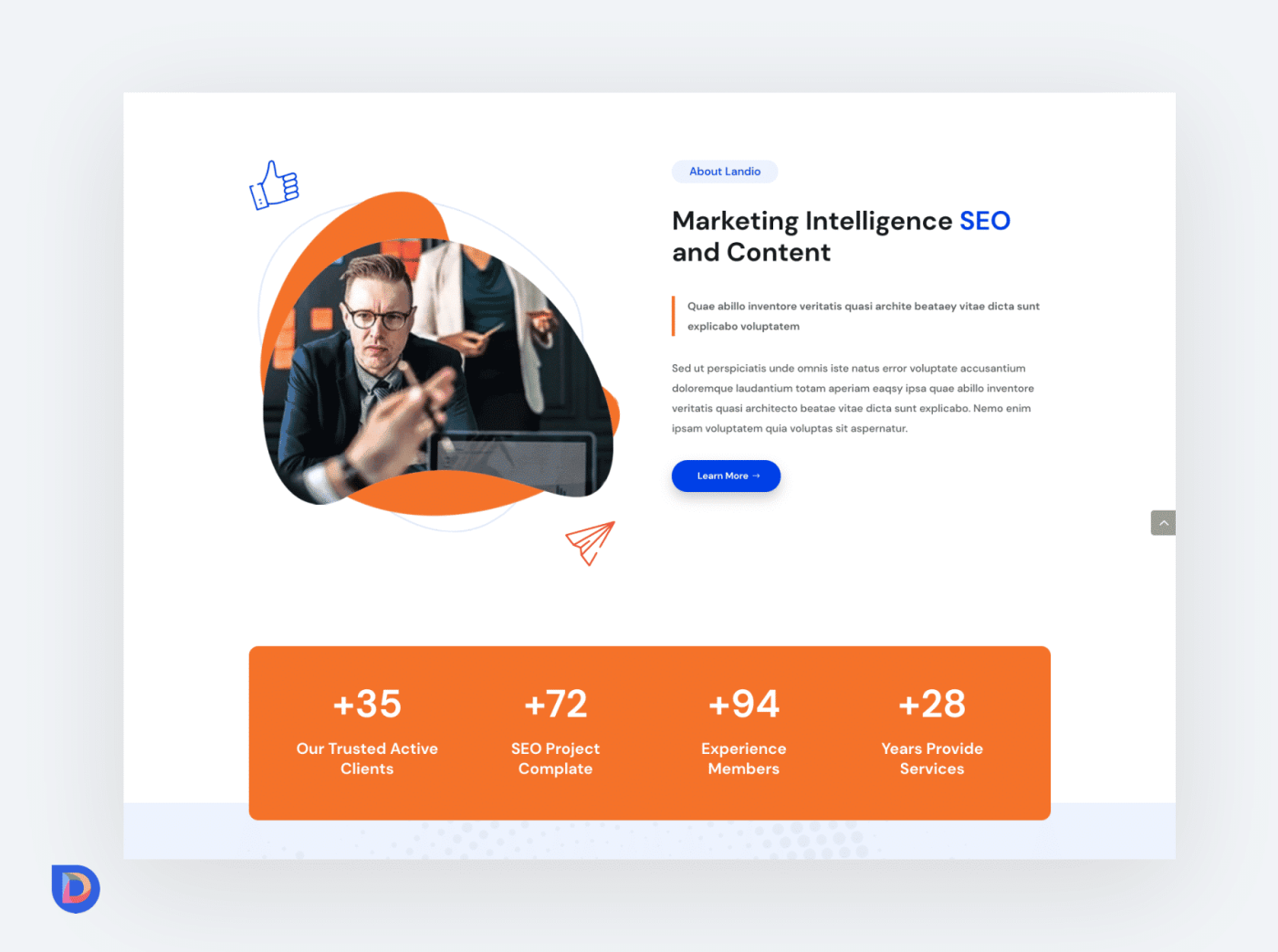 SEO Service Divi Landing Page - UXDivitemplates