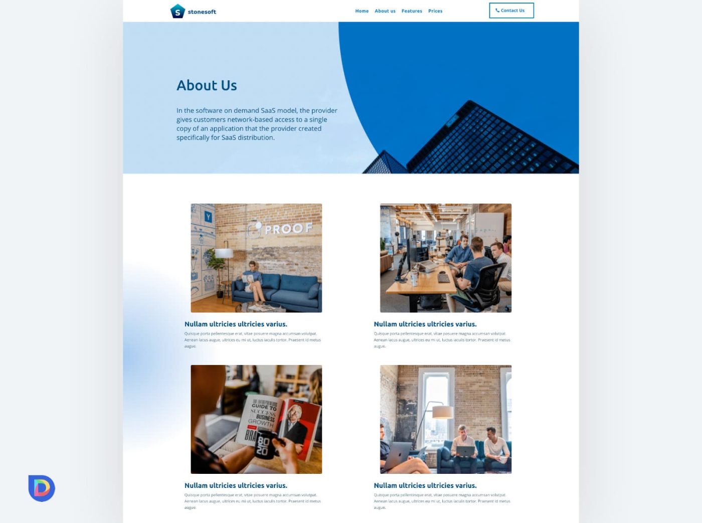 Stonesoft Saas Divi Template - UXDivitemplates