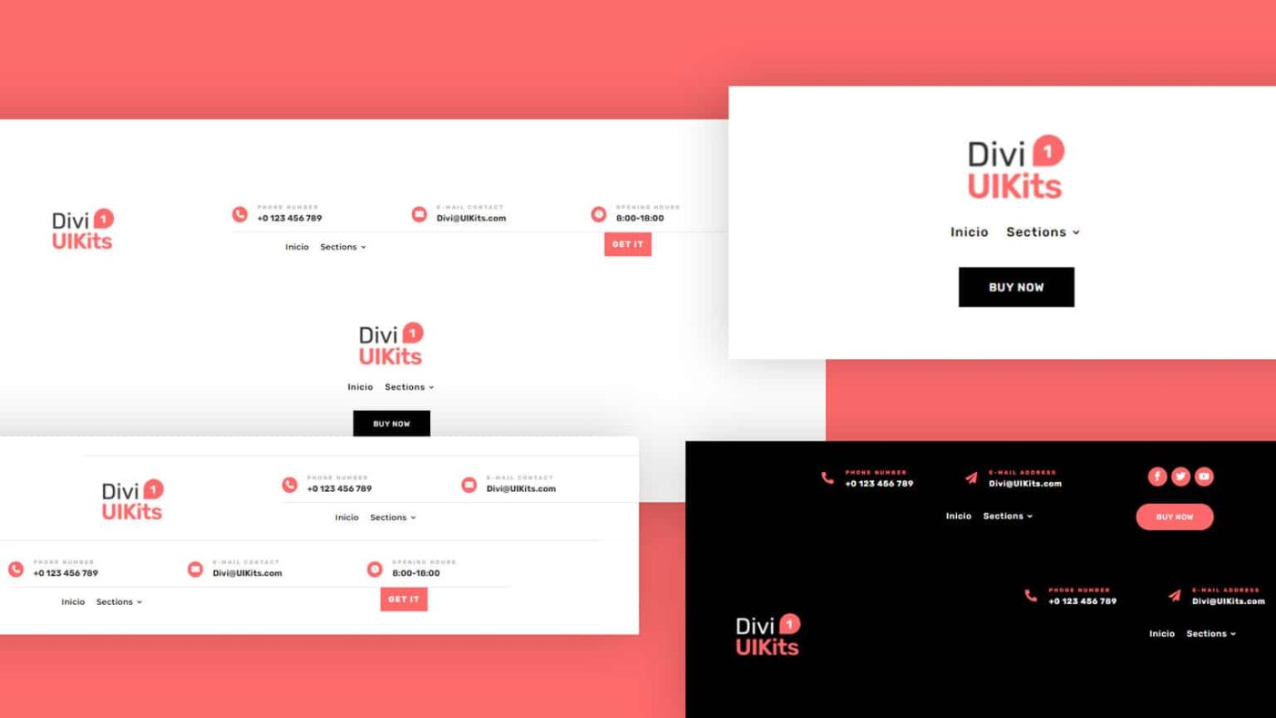 Divi UI Kits #1 - UXDivi Templates